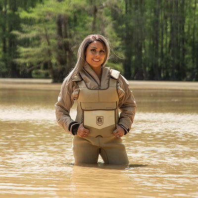 Waterproof 1/2 Zip Bog Hoodie | Womens - Cattail – Gator Waders