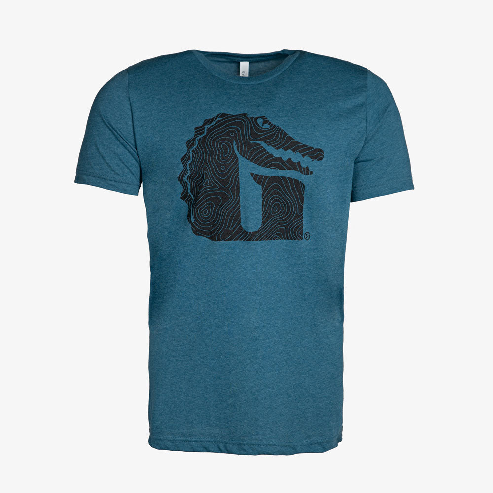 Topo G Graphic Tee | Heather Teal – Gator Waders