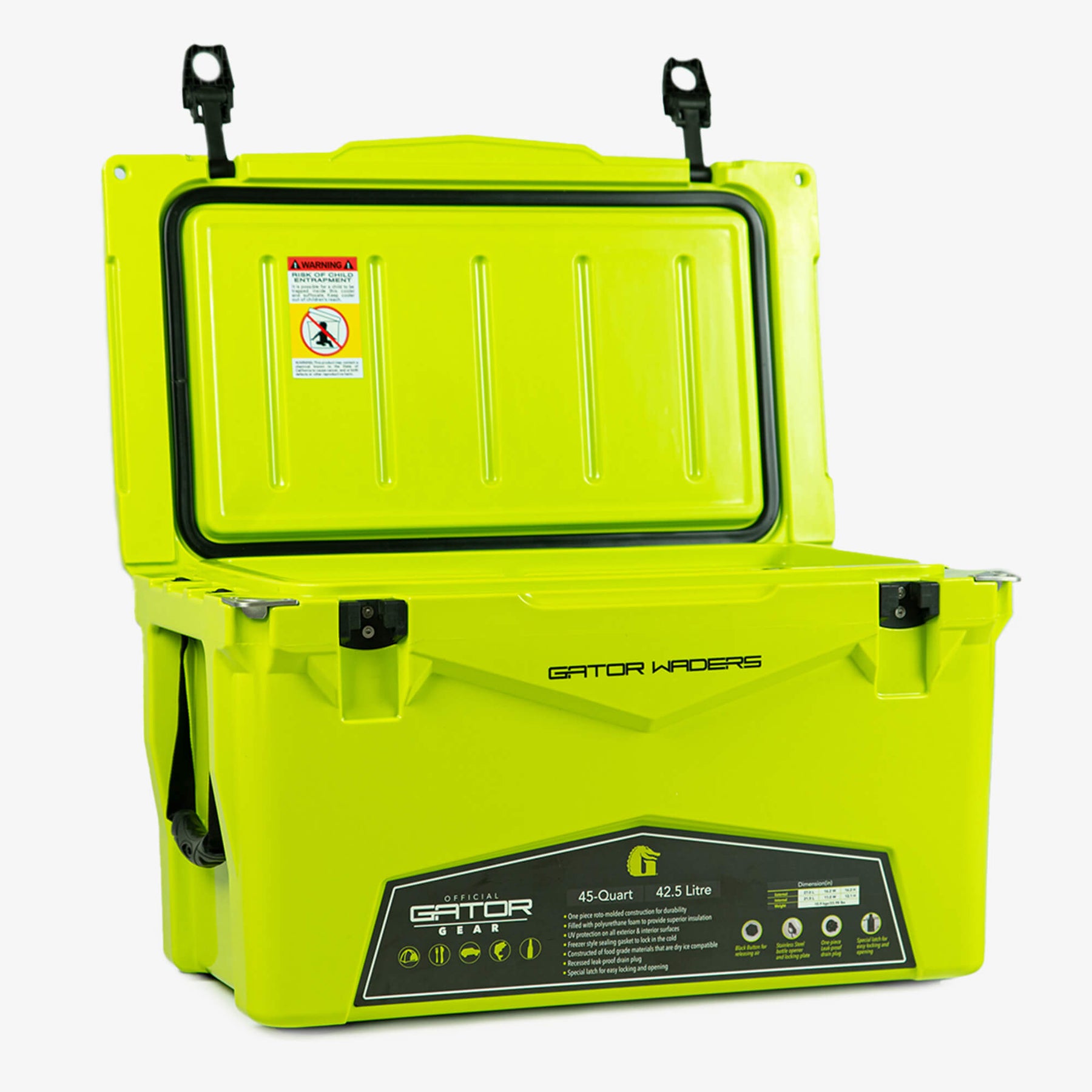 Bounty 45 Quart Cooler | Lime | Gator Waders